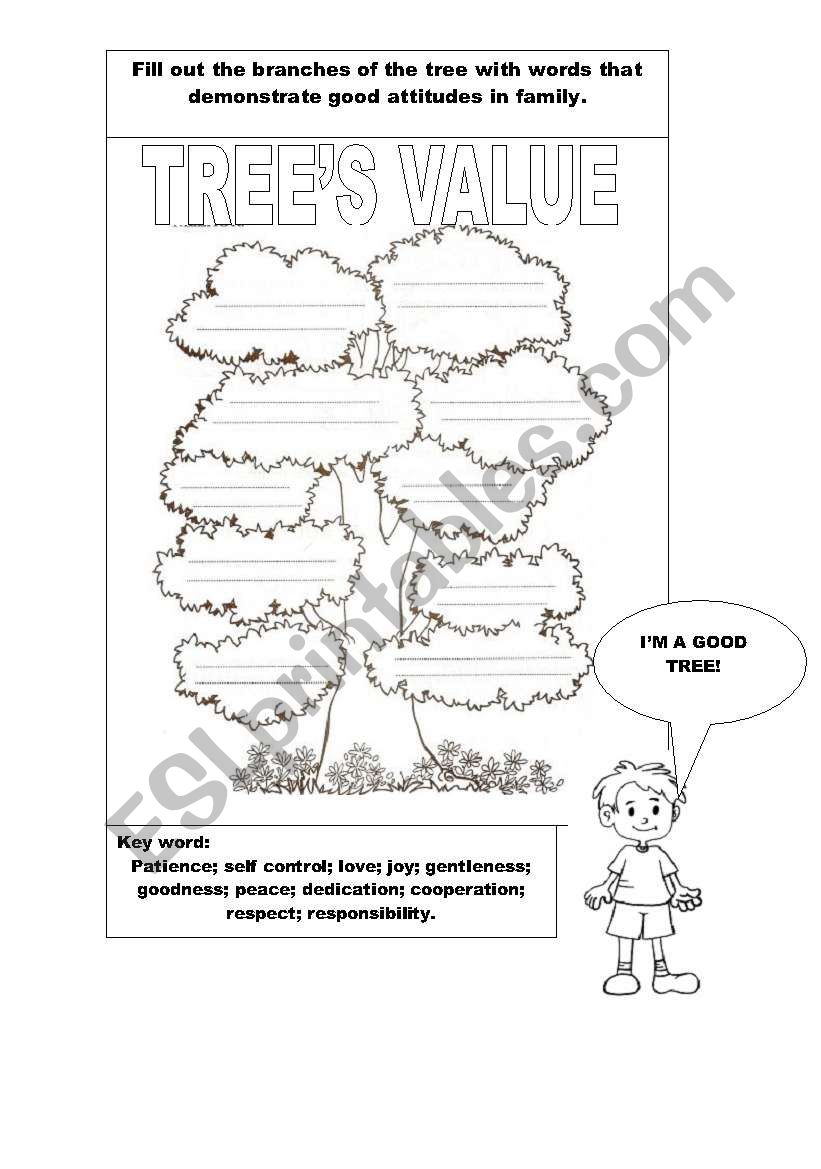 Tree´s value - ESL worksheet by PatyPariz