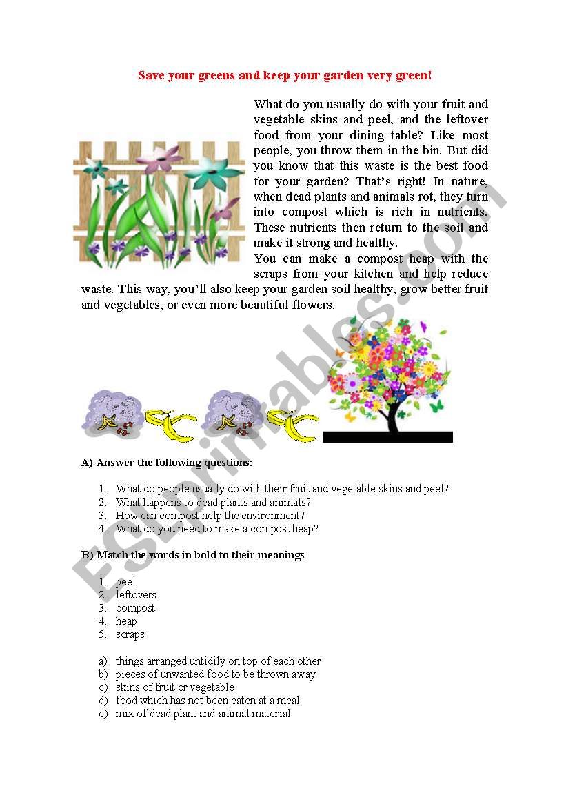 Don´t throw your leftovers away!!!! - ESL worksheet by Sérgio(o)