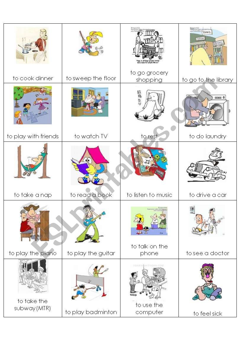 Flashcards Of Daily Routines Beginner Level ESL Worksheet By Libaed