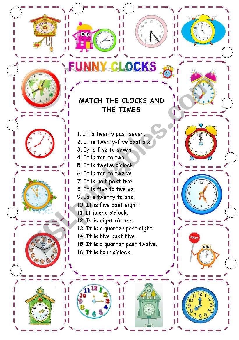 WHAT TIME IS IT ESL Worksheet By Storyteller