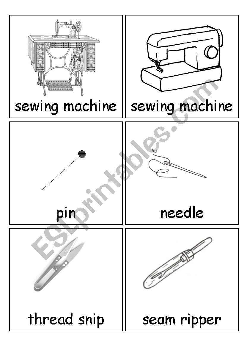 tailor´s tools - ESL worksheet by zamy