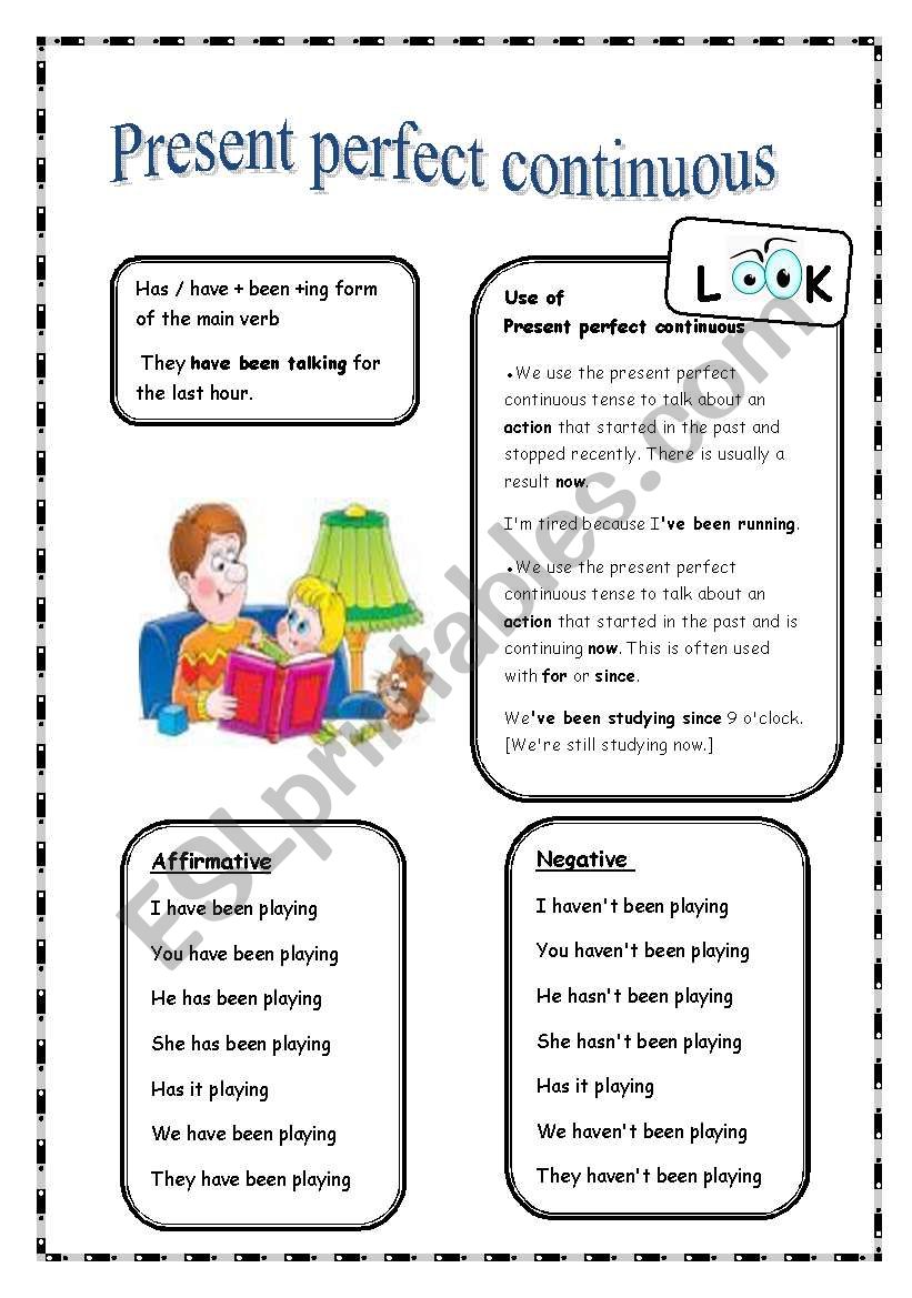  Present Perfect Continuous Tense Exercises PDF 