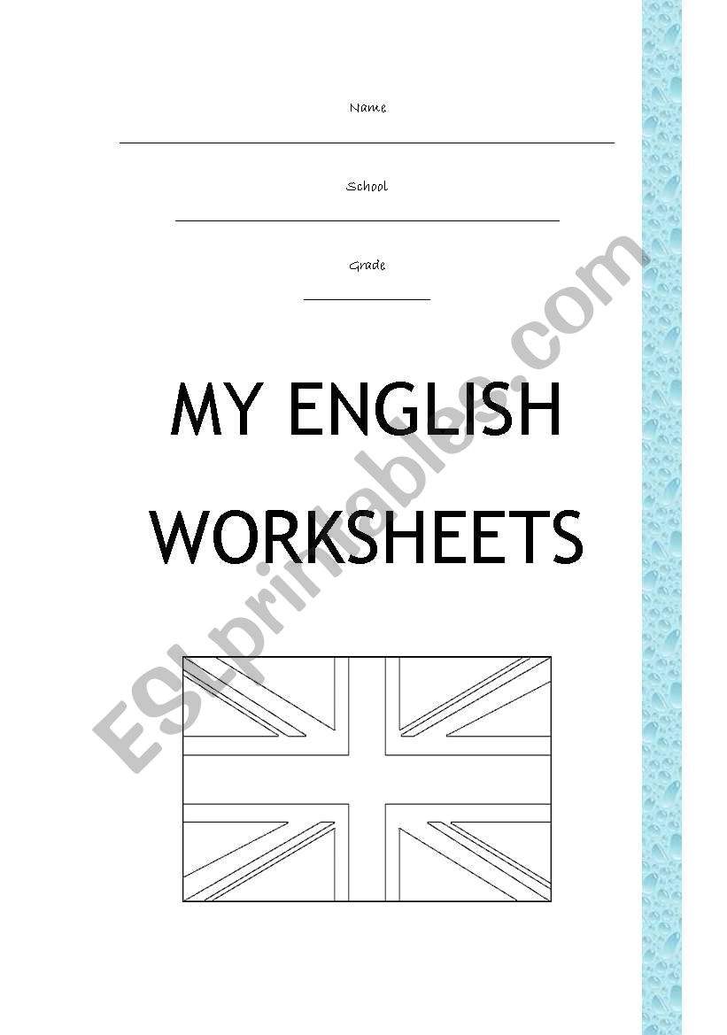 My English Worksheets-cover page with UK´s flag to colour - ESL ...