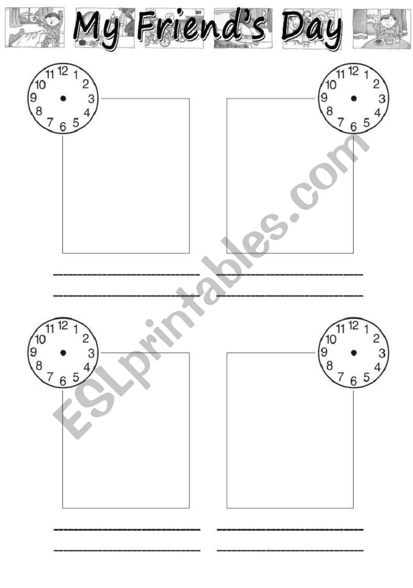 My Friend´s Day - ESL worksheet by illjarn
