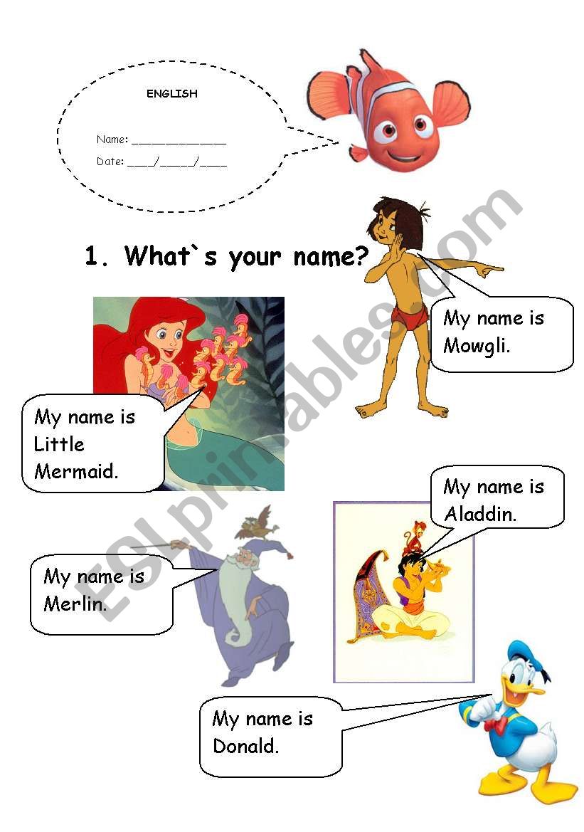 What`s your name? - ESL worksheet by Dreamy