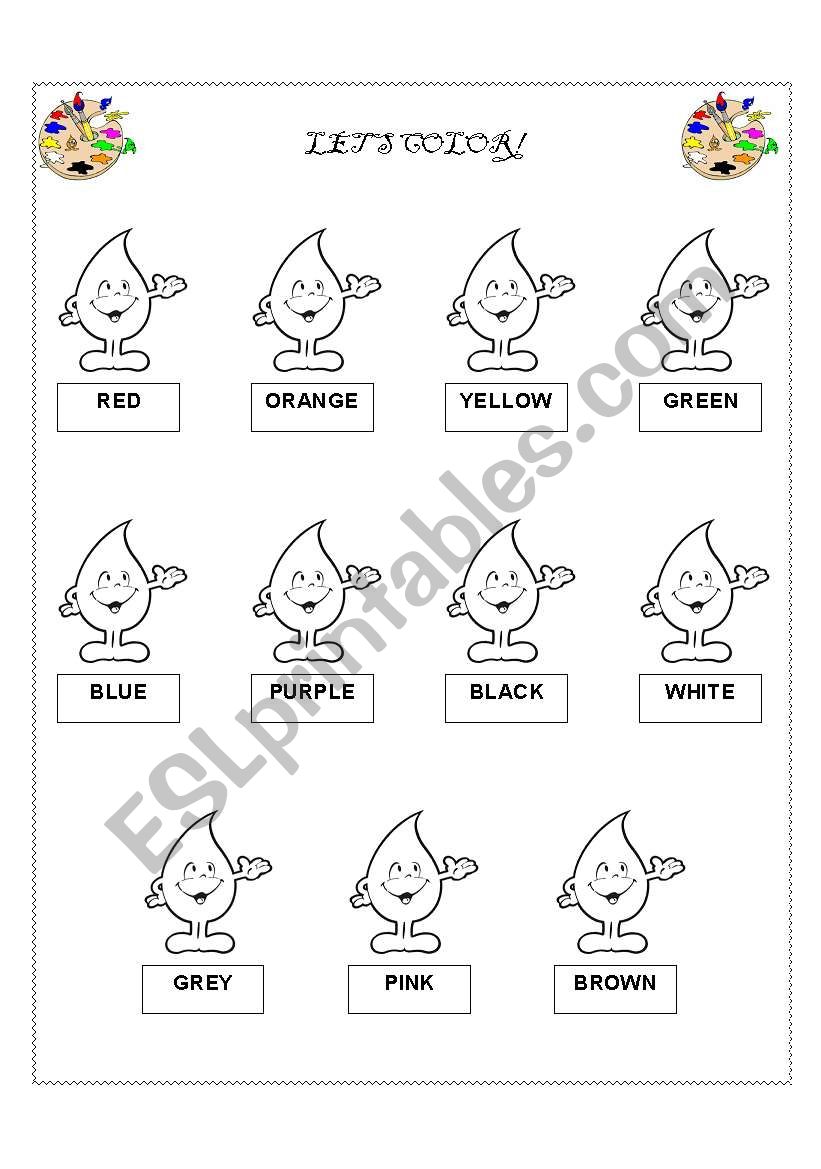 Let´s color! - ESL worksheet by bibiacarvalho