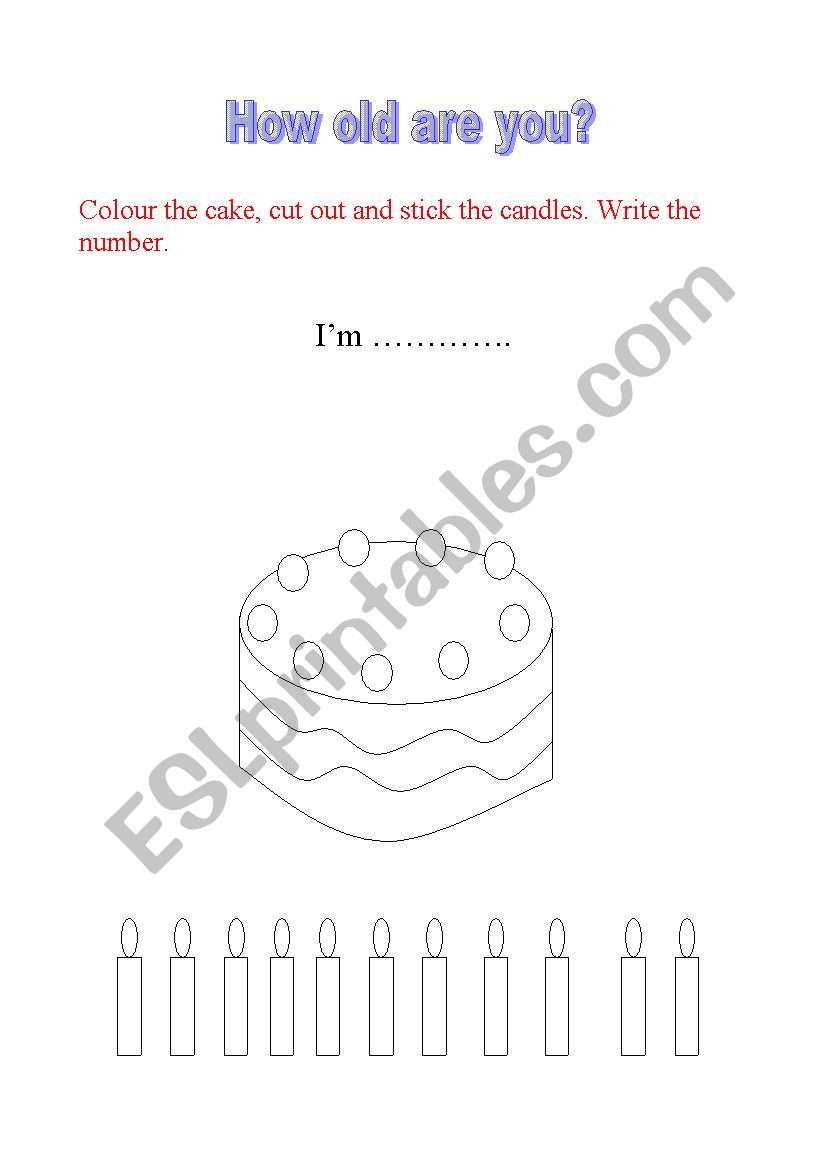 English Worksheets How Old Are You 