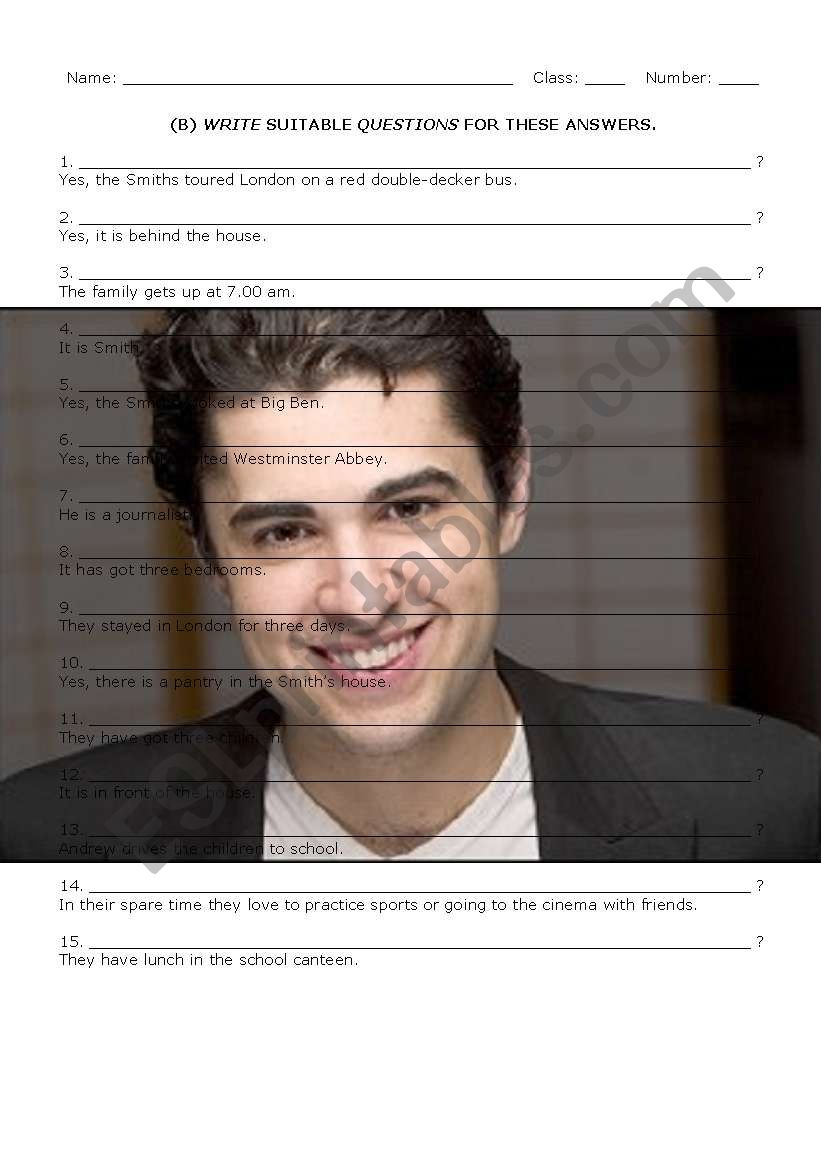 Andrew´s routine, family, house, likes, dislikes, holidays, routine ...