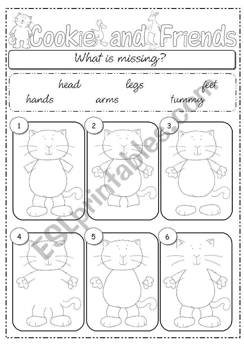 What´s missing? part 1 - ESL worksheet by joannaturecka