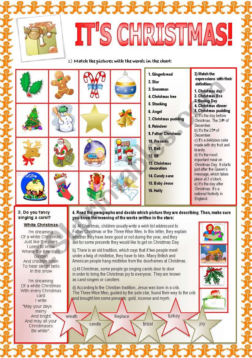 It´s Christmas! - ESL worksheet by Nuria08