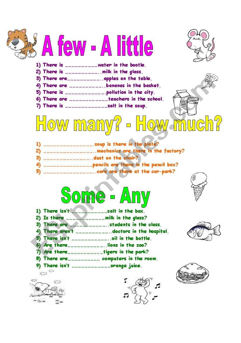 QUANTIFIERS ESL Worksheet By Bn526