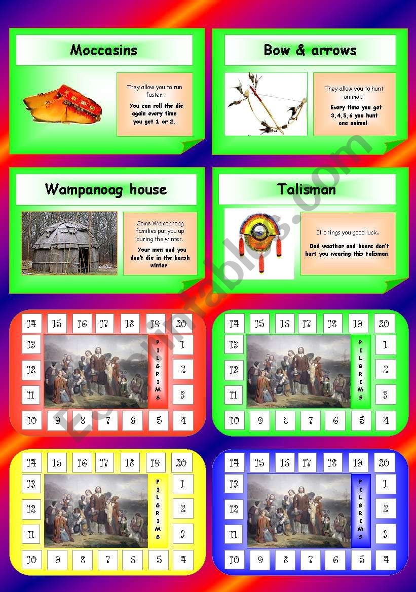 Ultimate Thanksgiving game (Part 3/5): Object cards (The Wampanoag ...