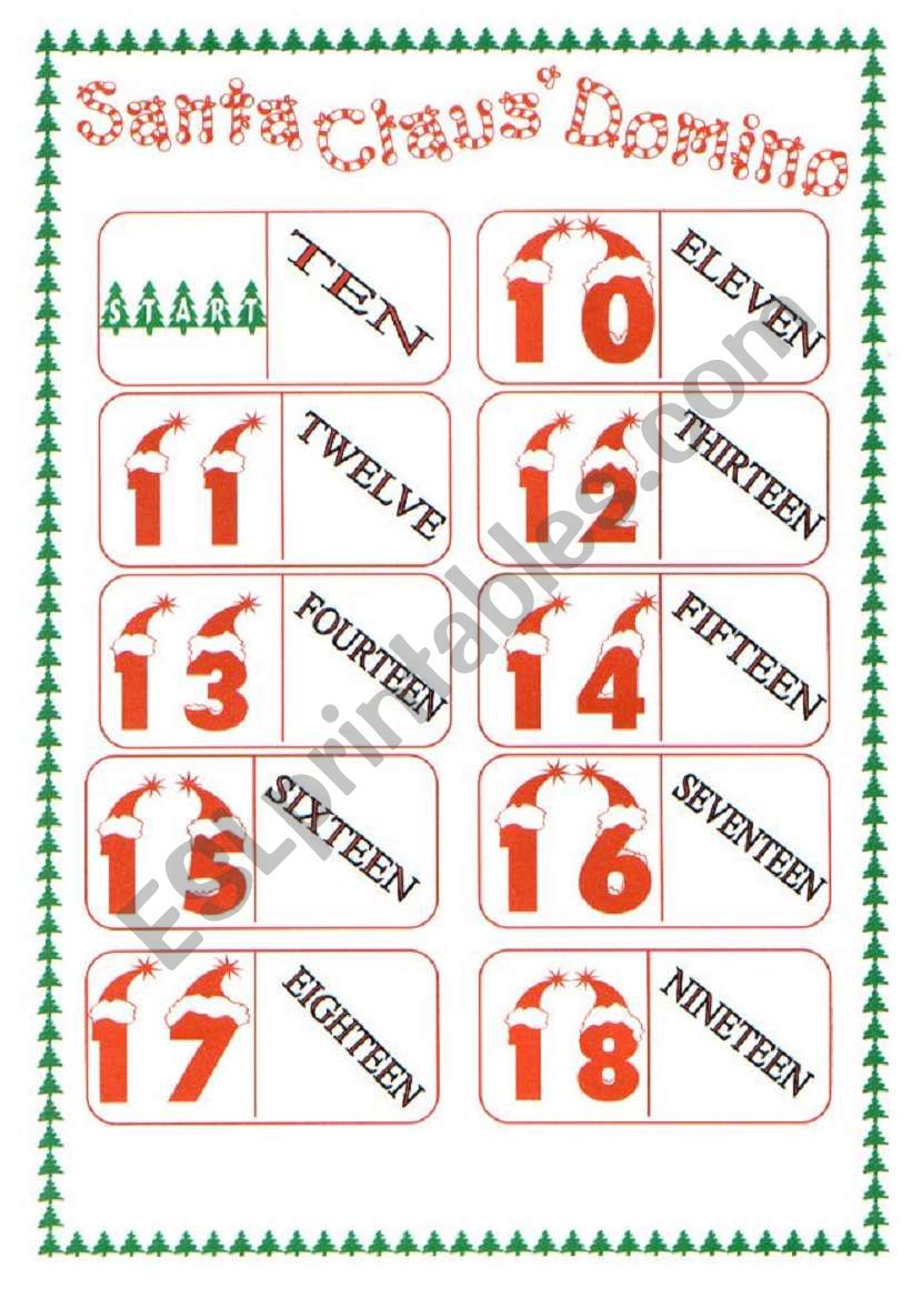 Santa Claus´ Domino - ESL worksheet by mariannina