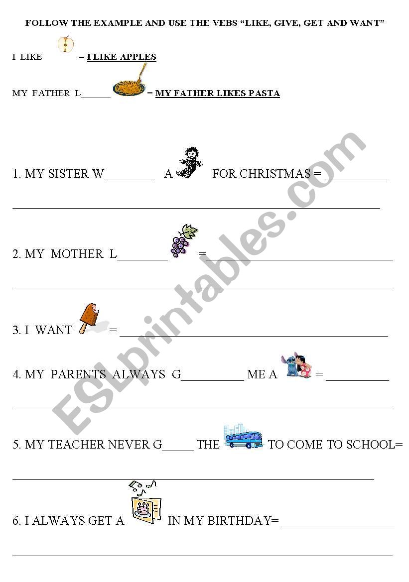 English worksheets: Let´s make a sentence