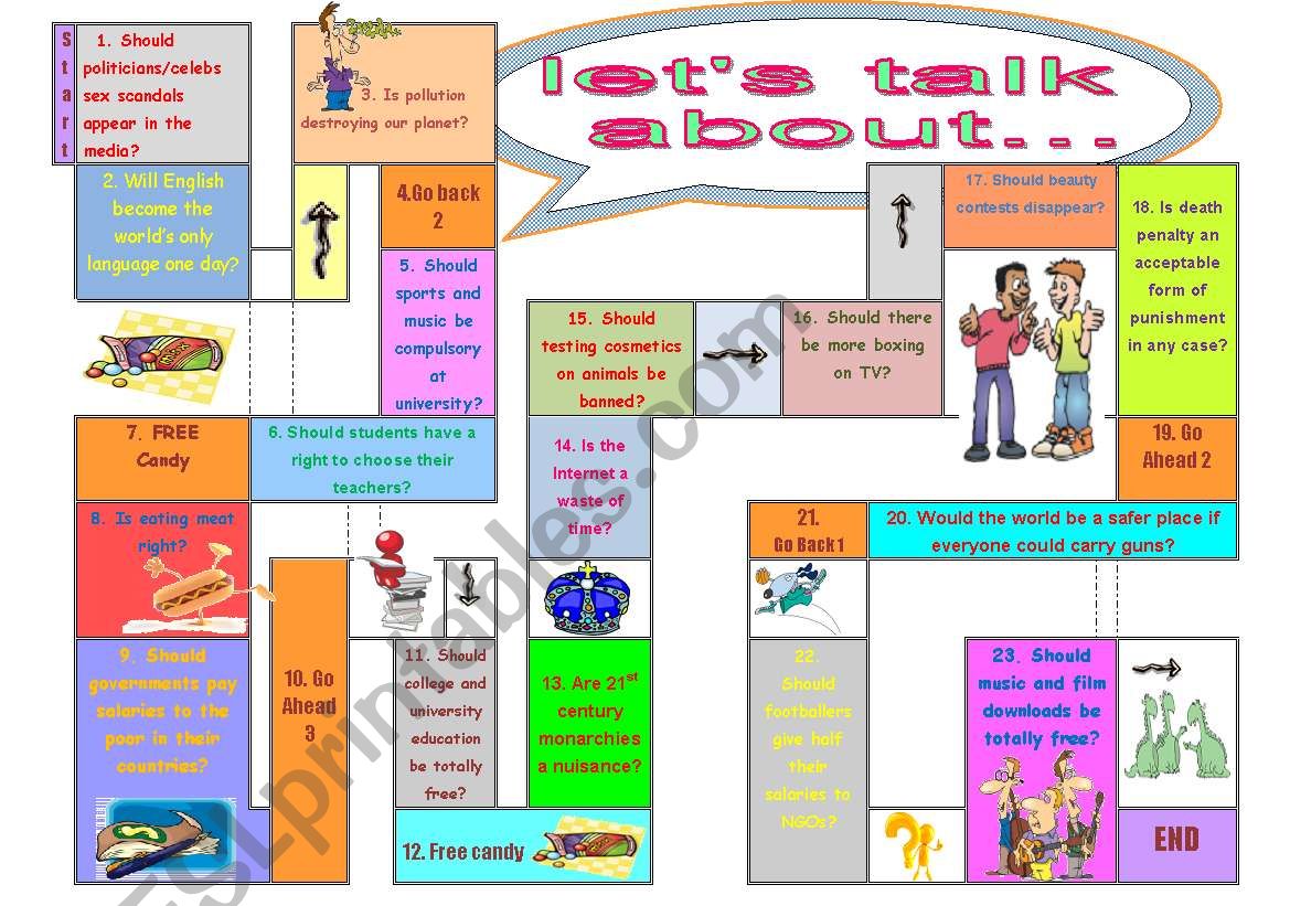 let´s talk about... - ESL worksheet by -eva
