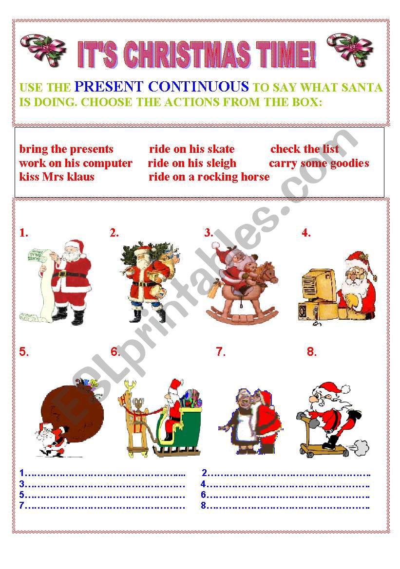 ItÂ´s Christmas Time! - ESL worksheet by encarnara