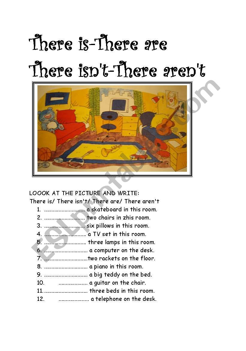 There is - there isn´t/ There are/ there aren´t - ESL worksheet by kole