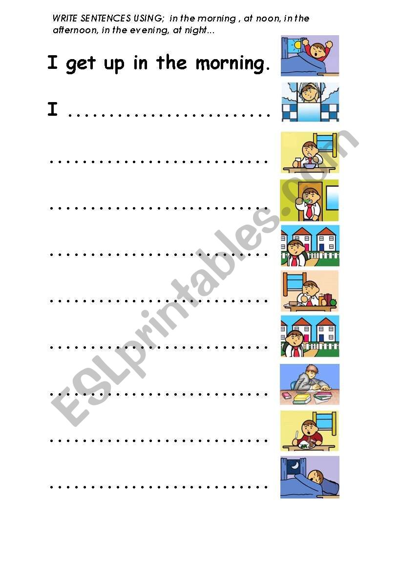Daily Routines Worksheet ESL Worksheet By Reneedahmer