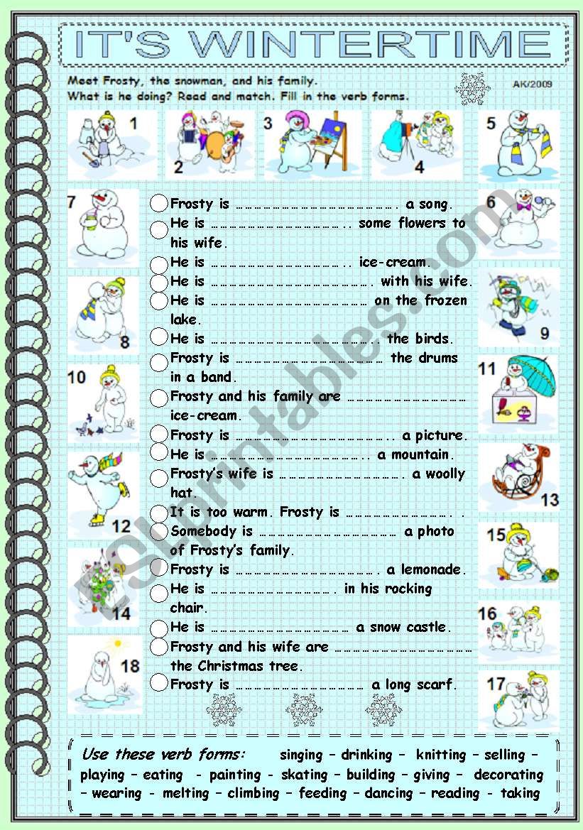It´s Wintertime 3 - ESL worksheet by marylin