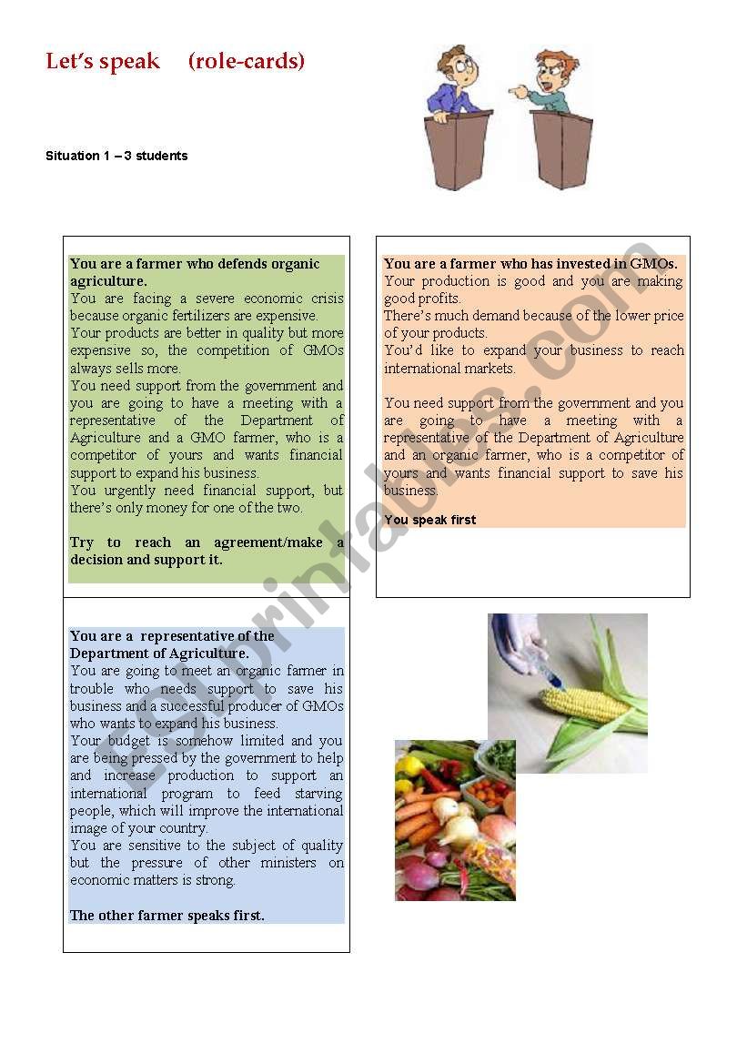Let´s speak - speaking assessment task + assessment grid - ESL ...