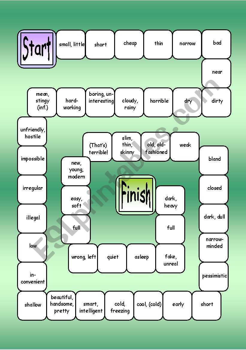 Opposite Adjectives Pictionary Esl Worksheet By Bburcu