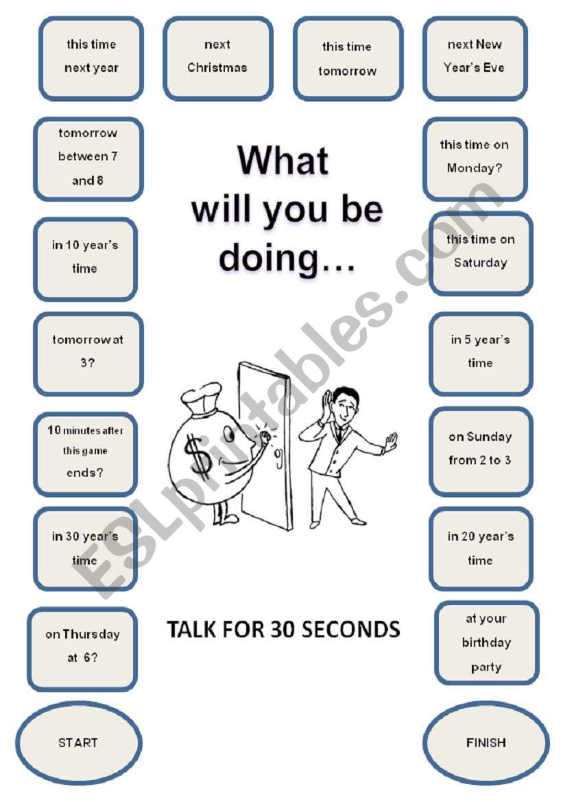 Future Continuous Charttable English Esl Worksheets For Beginning