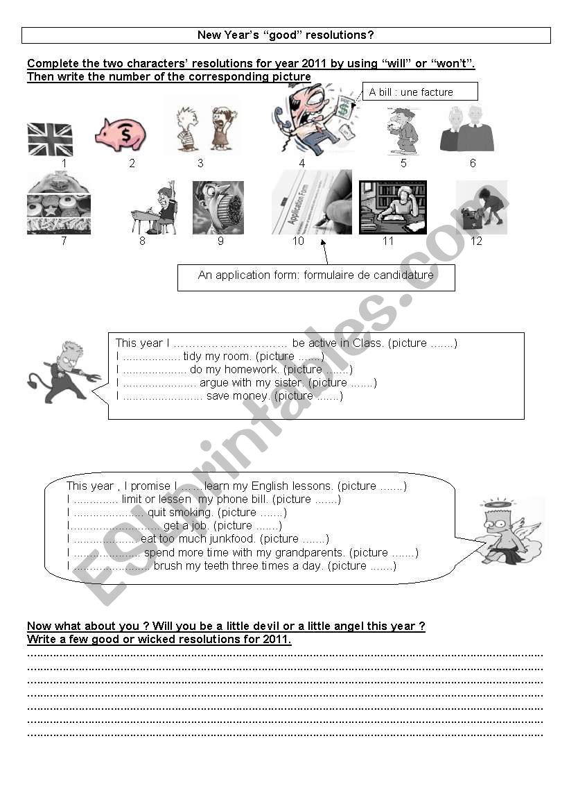 New year´s - ESL worksheet by daranetles