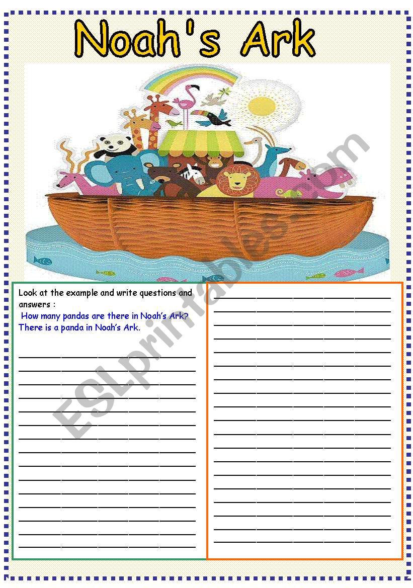 Noah´s Ark ( animals ) - ESL worksheet by bburcu