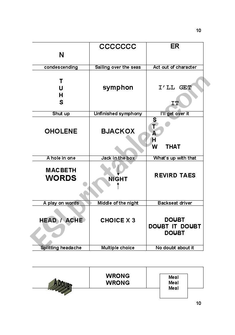 240 Free Printable Rebus Puzzles With Answers ESL Vault, 46% OFF