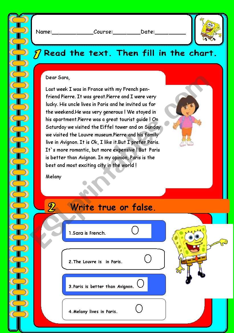 English Grammar Comprehension Passages Printable Worksheet
