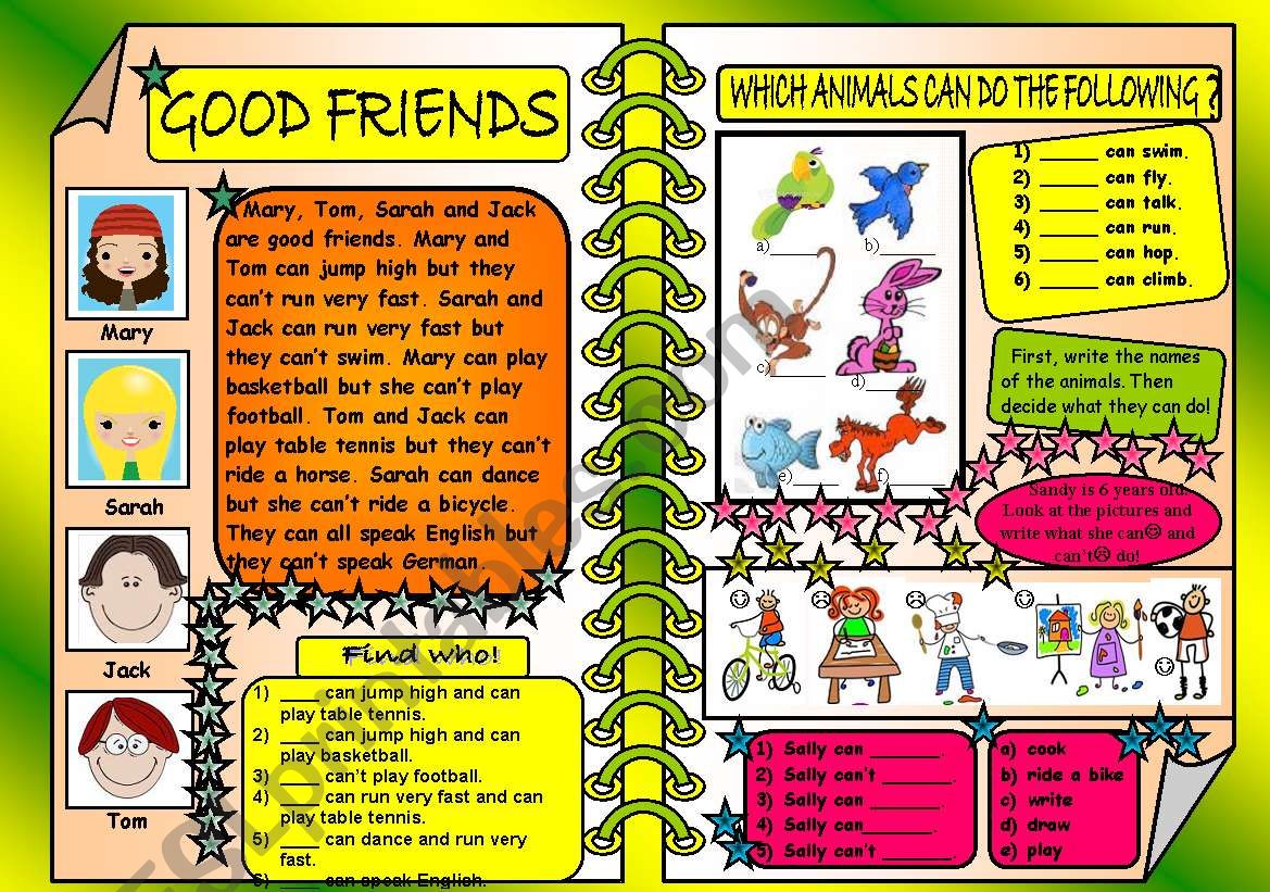 can & canÂ´t - revision - ESL worksheet by gyzmys