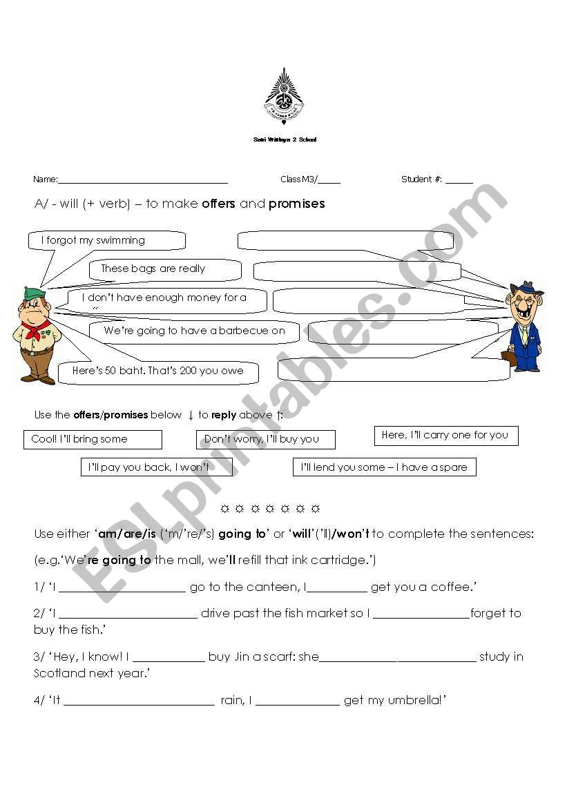 ´will´ for offers/promises (Can Do 3 Unit 4) - ESL worksheet by tropic ...
