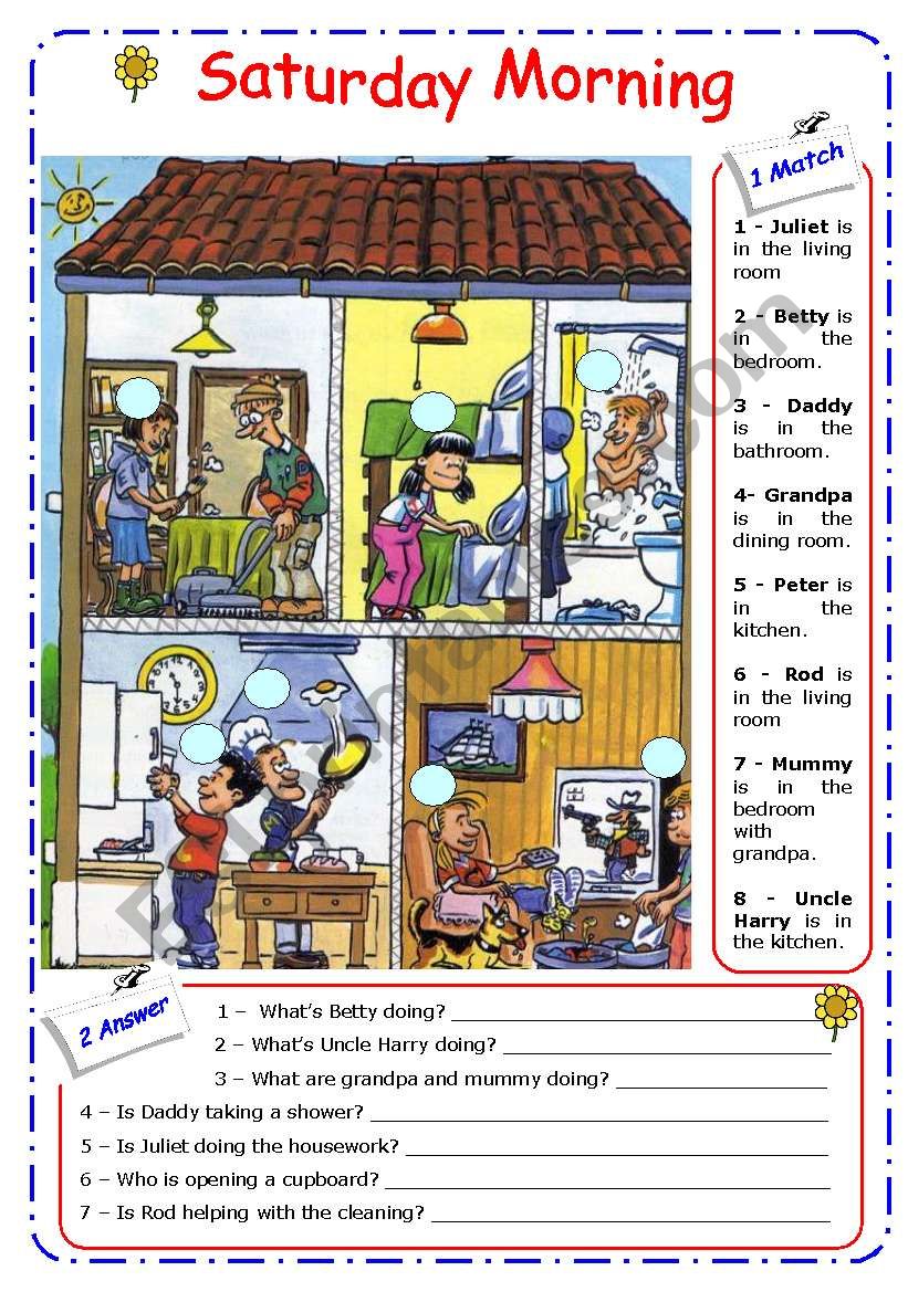 HOUSE + PRESENT CONTINUOUS – B&W version included - EDITABLE - ESL ...