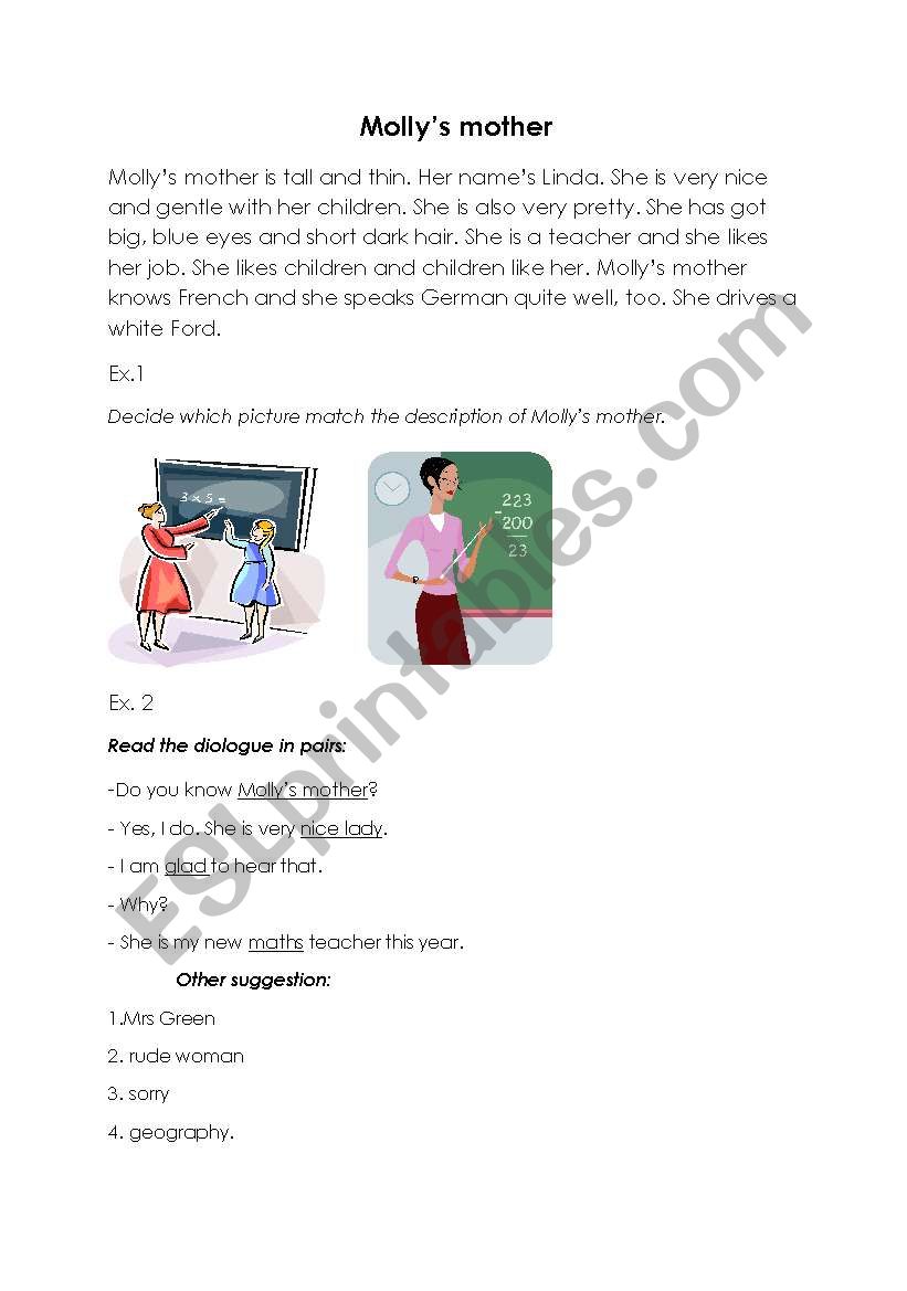 Molly´s mother - ESL worksheet by abbbba