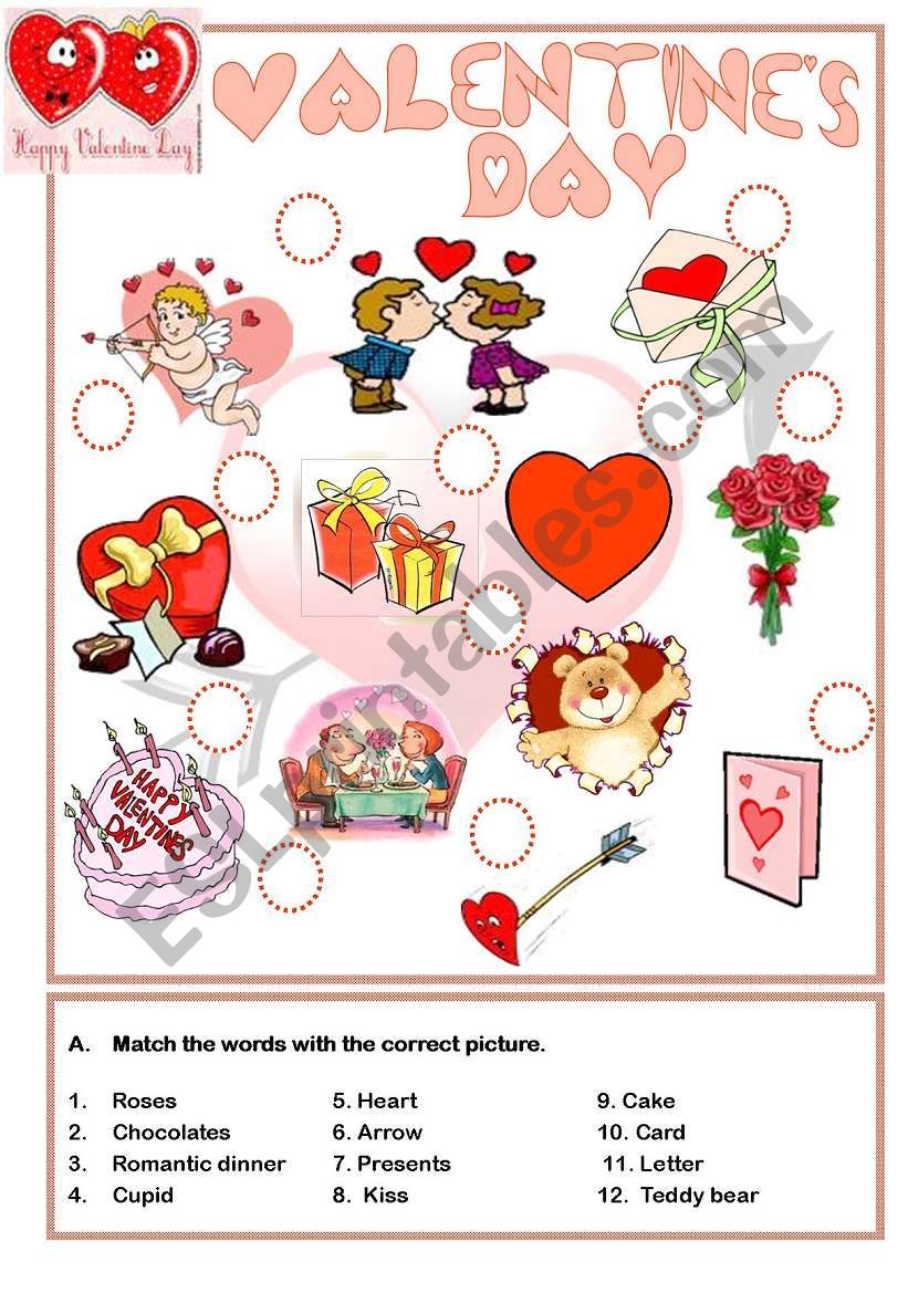 Valentine´s Day - ESL worksheet by isaserra