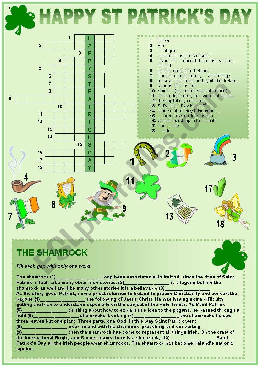 St Patrick´s Day - ESL worksheet by Tecus