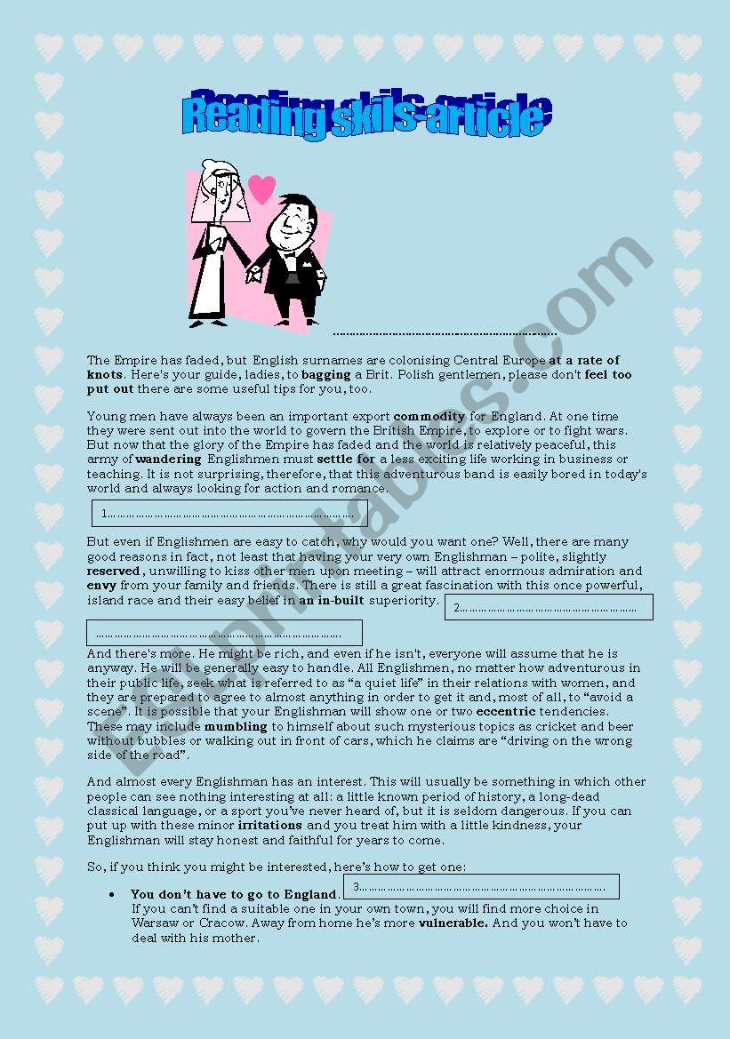 Reading:article+exercises+teacher´s answer key+key vocabulary - ESL ...