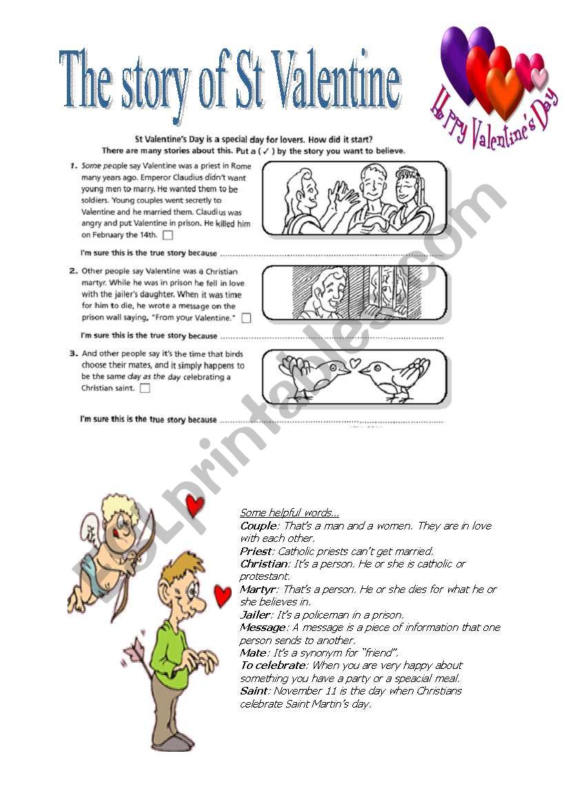 valentine´s day - ESL worksheet by kruemelfee
