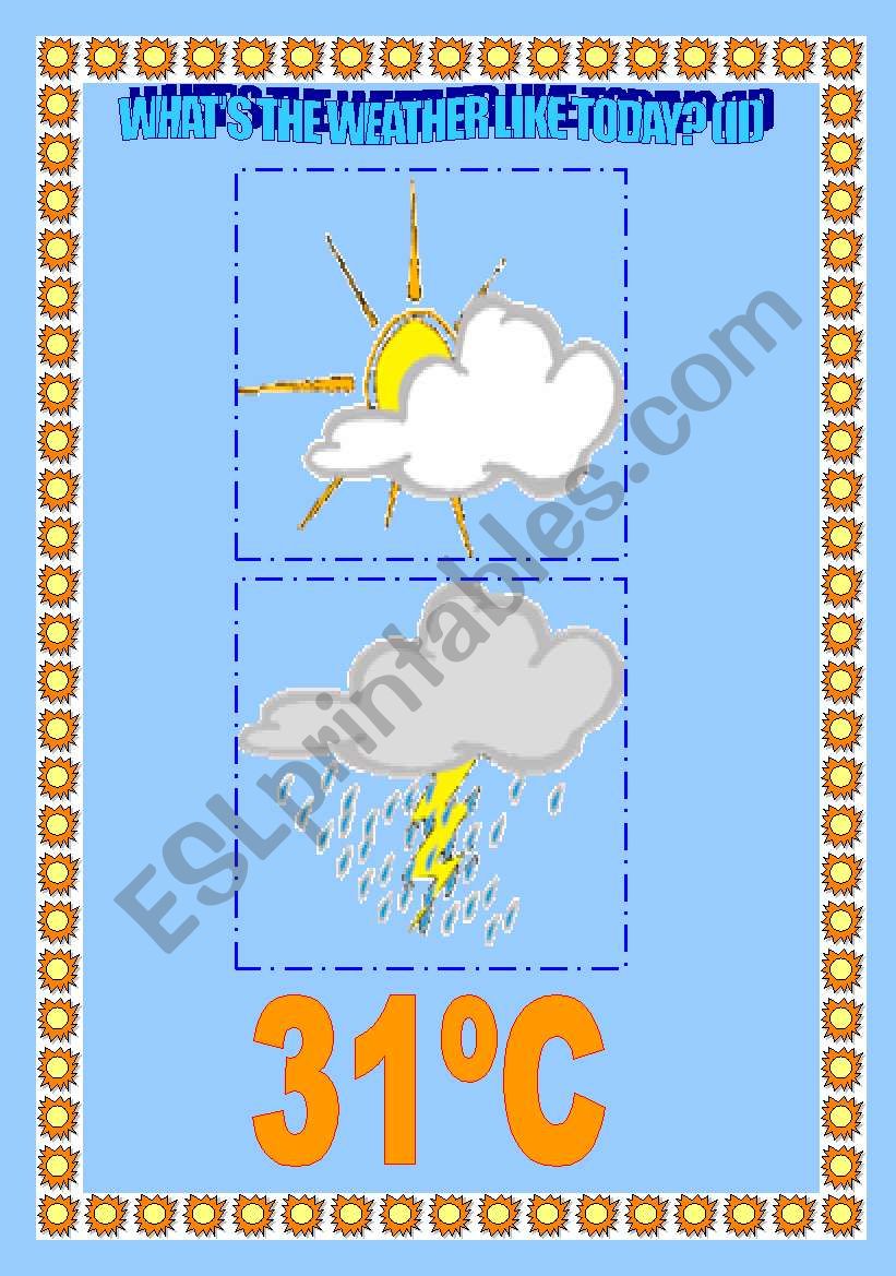 What´s the weather like today? (Weather Flashcards) Part II - ESL ...
