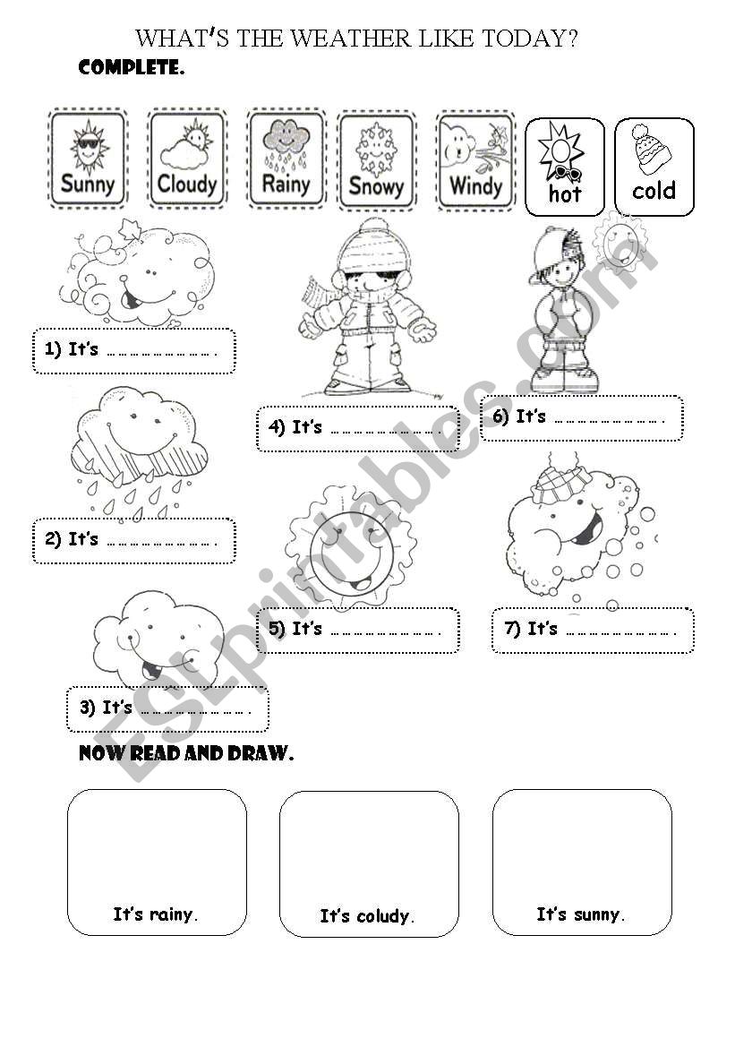 WHAT´S THE WEATHER LIKE? - ESL worksheet by Fabiola Salinas