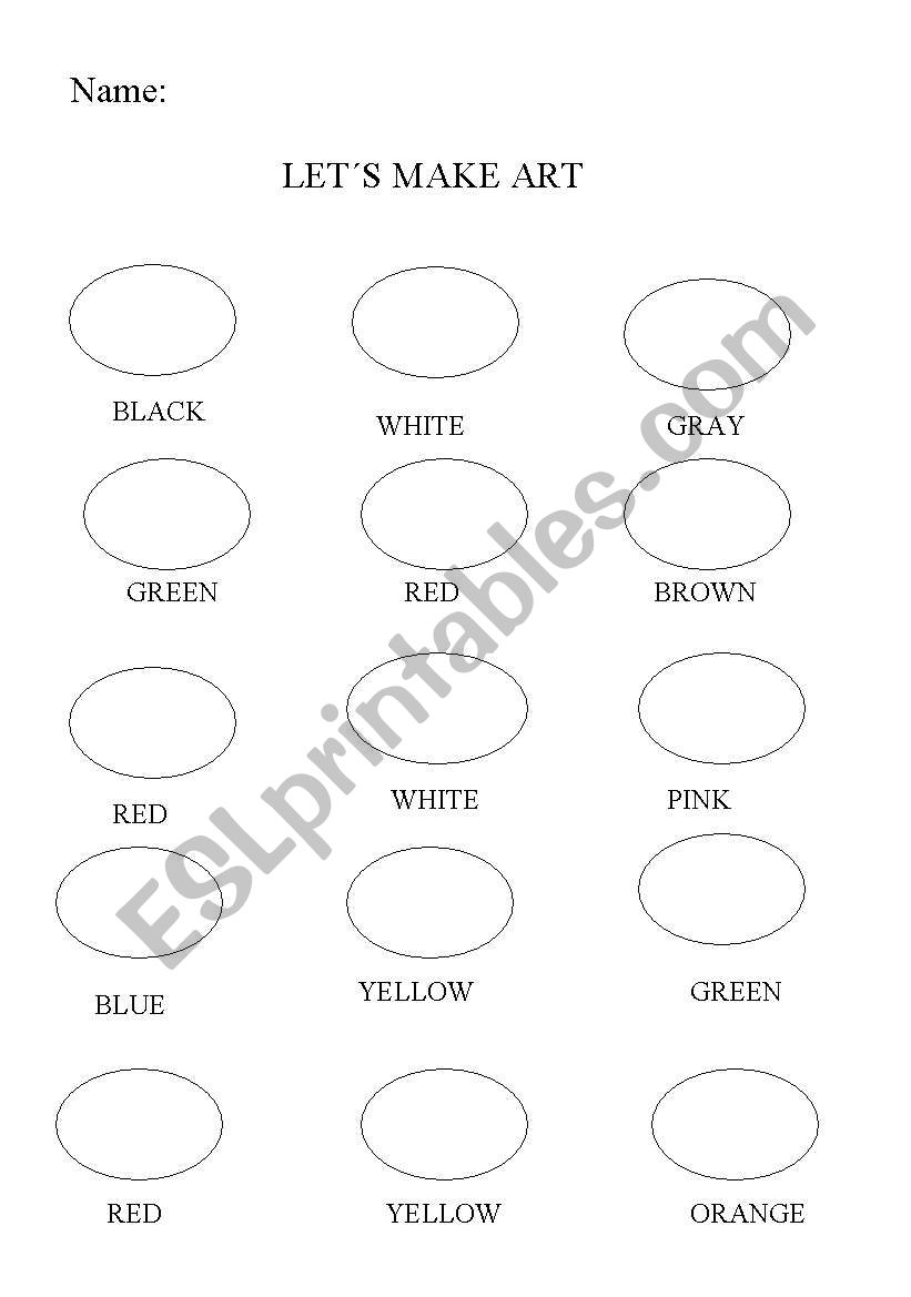 English worksheets: Let´s make Art