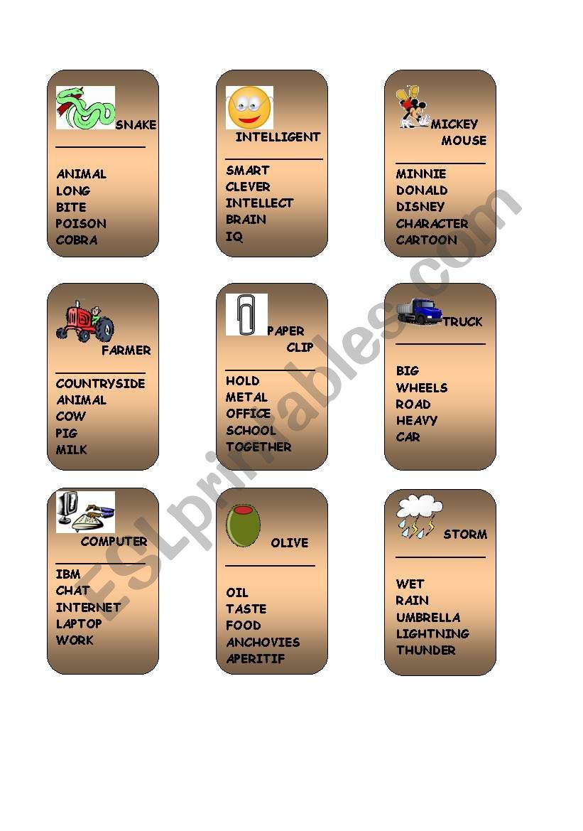 Game: "DonÂ´t Say That Word!!" doc2 Practising definitions and ...