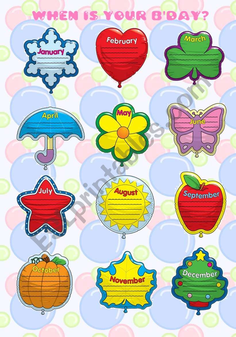 Months Of The Year Poster