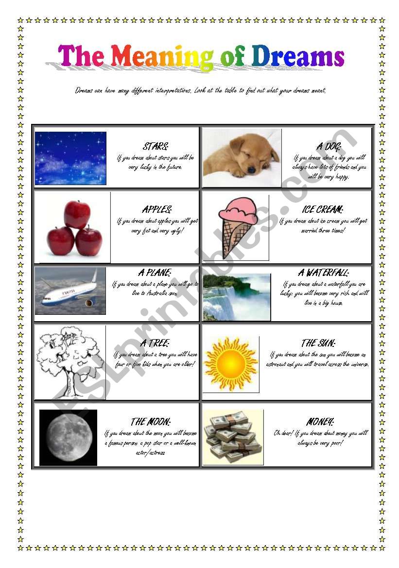 The Meaning of Dreams (Role-Play): WILL for Predictions and First ... The Meaning of Dreams (Role-Play): WILL for Predictions and First ...
