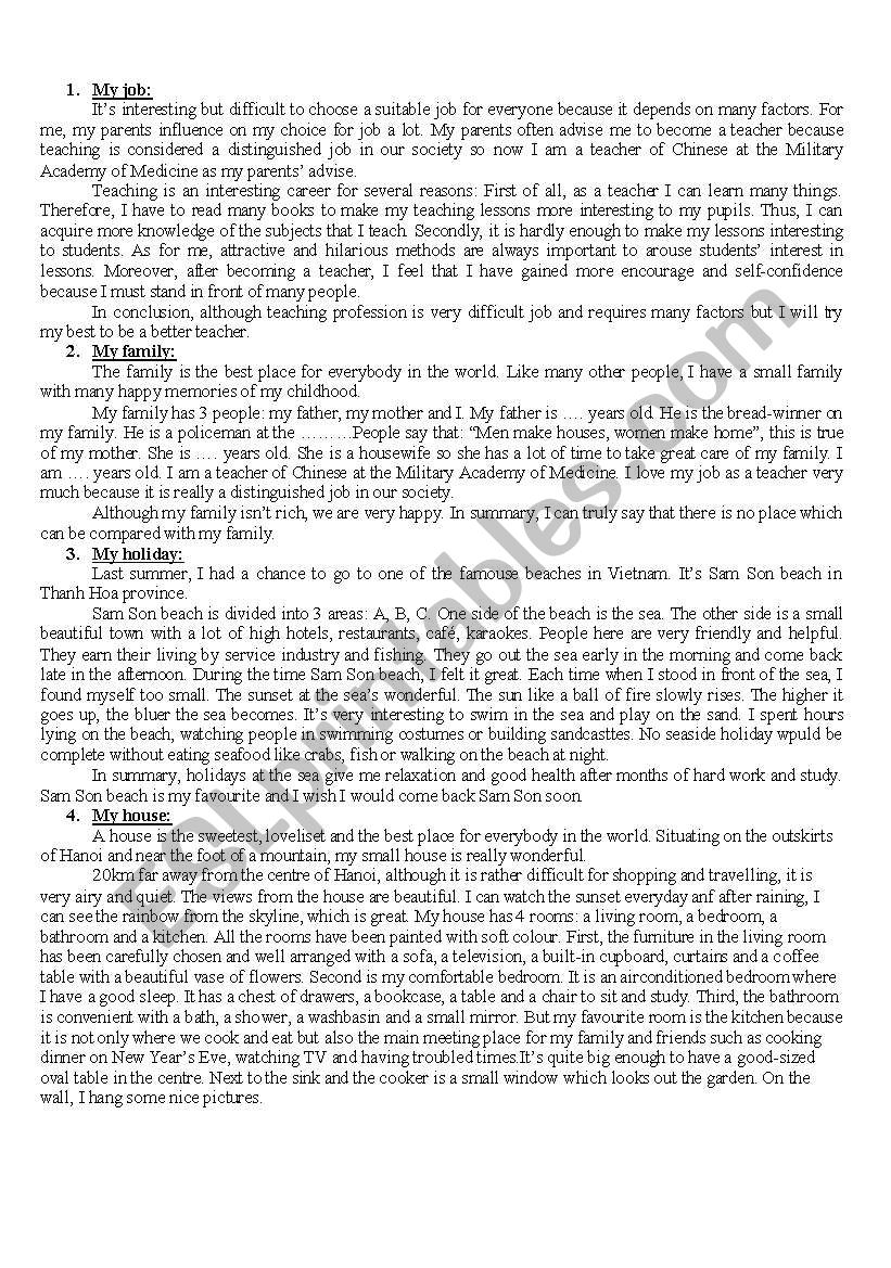 some common topics for Ss´ discussion - ESL worksheet by thanhtuan