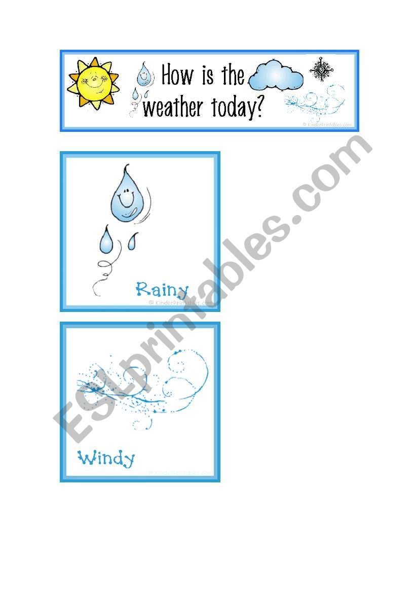 English worksheets: how´s the weather like today?