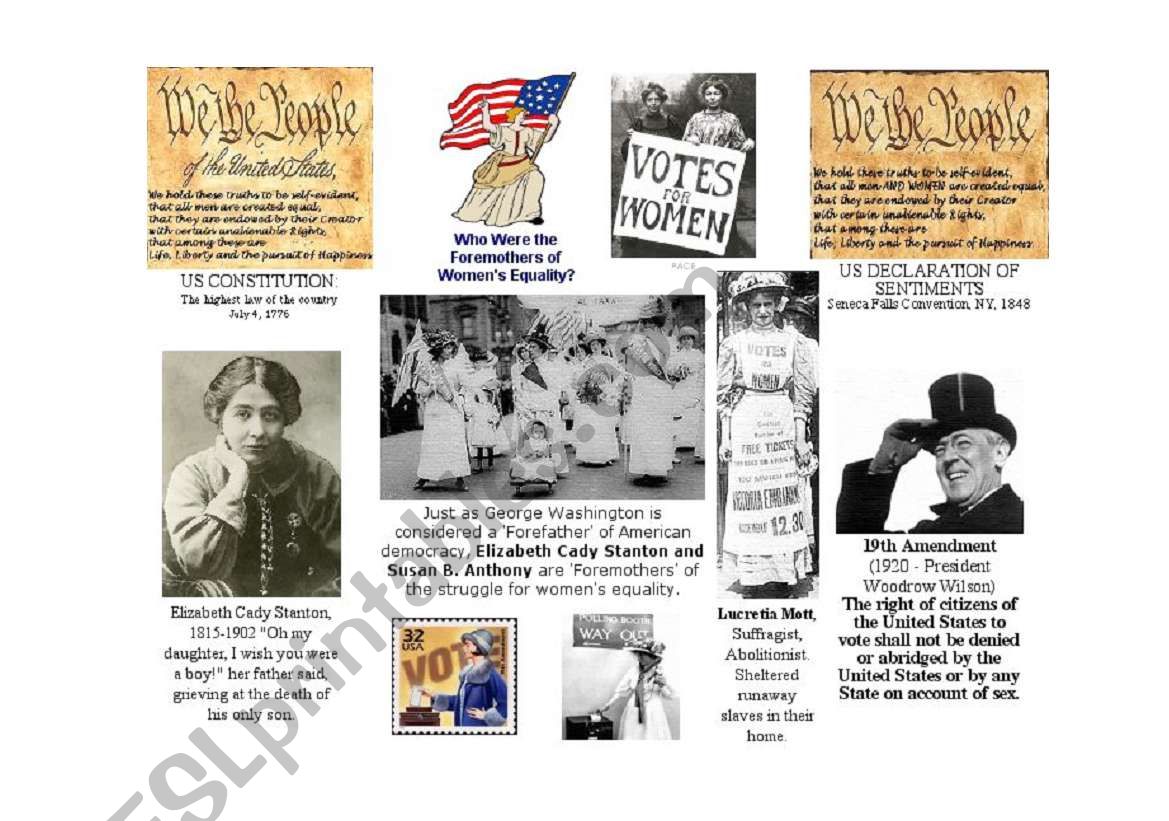 Women´s history month - ESL worksheet by Zarade