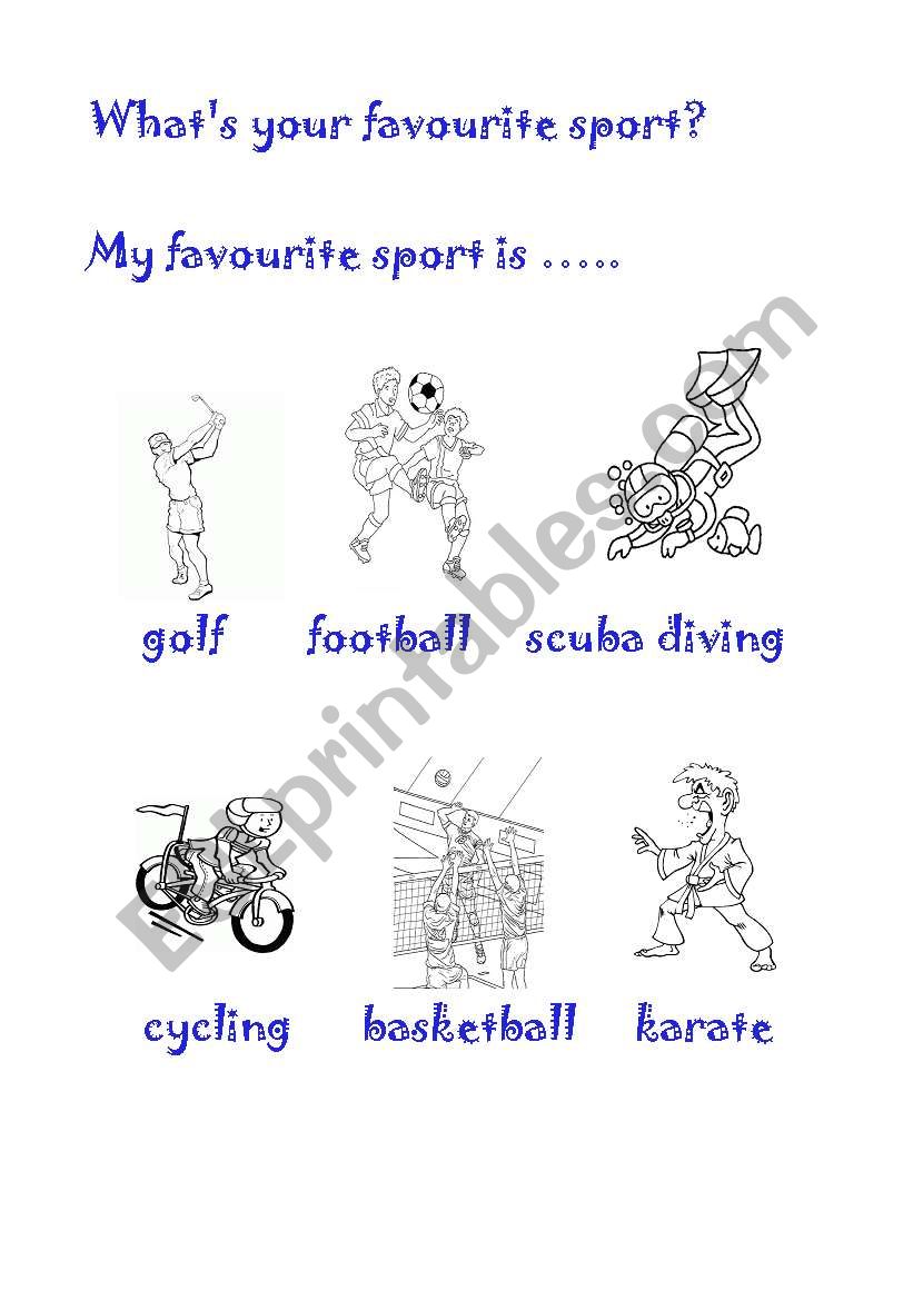 English worksheets: What´s your favourite sport?