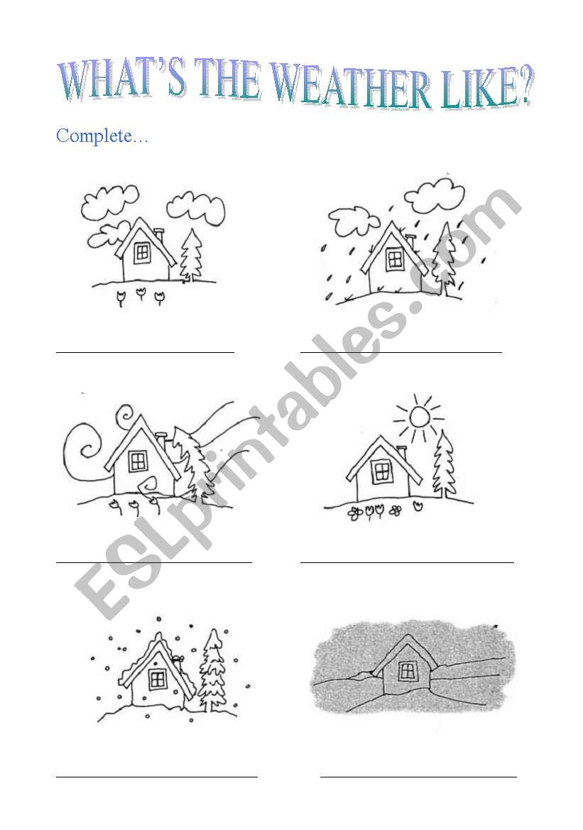 WHAT´S THE WEATHER LIKE? - ESL worksheet by valecri