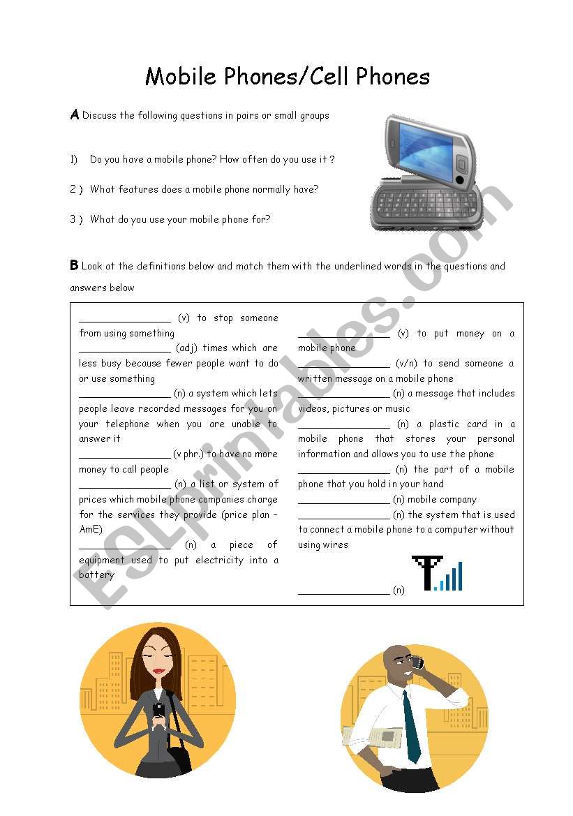 Buying a Mobile Phone - ESL worksheet by odysseusbob Buying a Mobile Phone - ESL worksheet by odysseusbob
